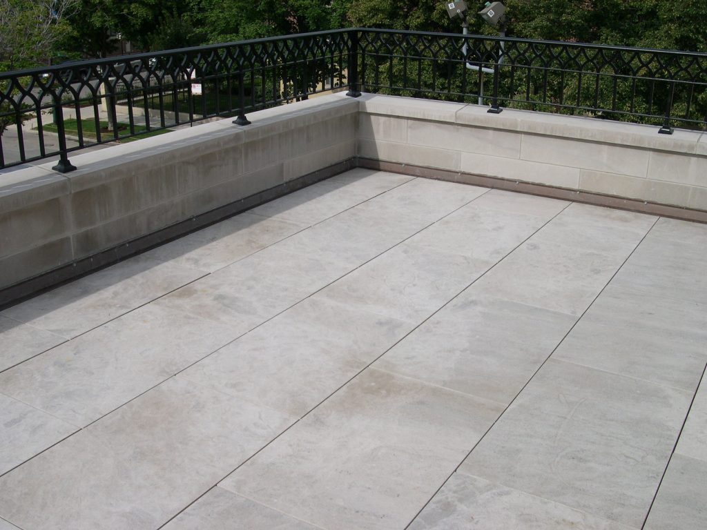 Limestone Roof Deck on Pedestal System | A-1 Contractors Inc